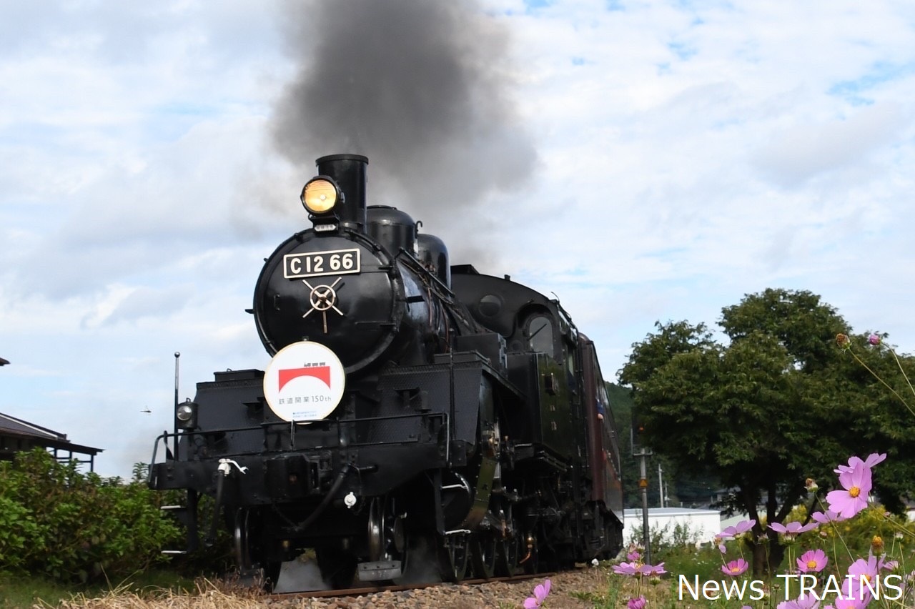 【真岡鐵道】鉄道開業150年記念ヘッドマークをC1266号機に掲出し運転 | 鉄道ニュース News TRAINS ニューストレインズ