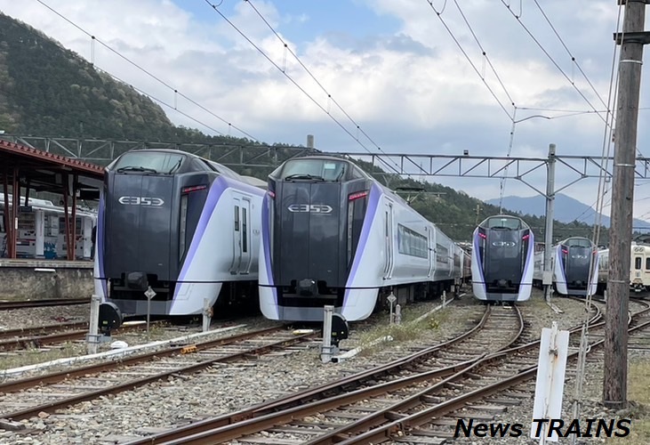 【富士山麓電気鉄道】富士急行線の留置線でJR東日本の特急車両E353系 4編成が並んだ撮影会を開催へ | 鉄道ニュース News TRAINS ニューストレインズ