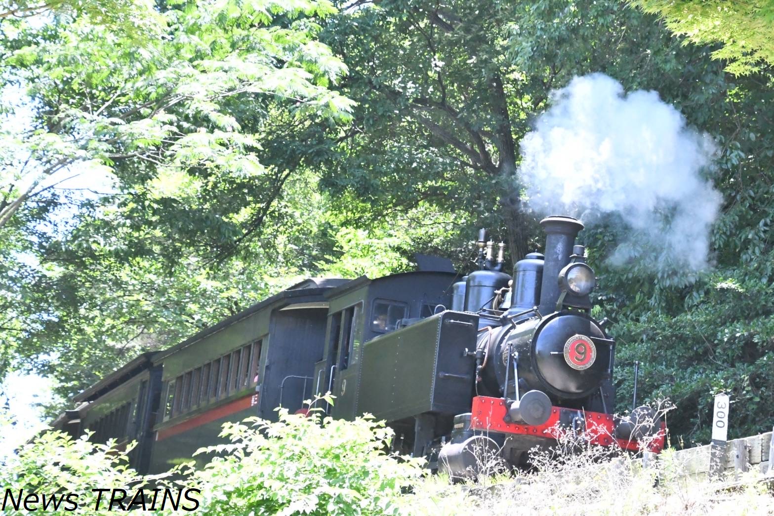 【名古屋鉄道】博物館明治村の「蒸気機関車9号」は運行休止を前に約7年ぶりに重連運転を実施 「蒸気機関車9号」は約2年間休止へ＜Photo ...
