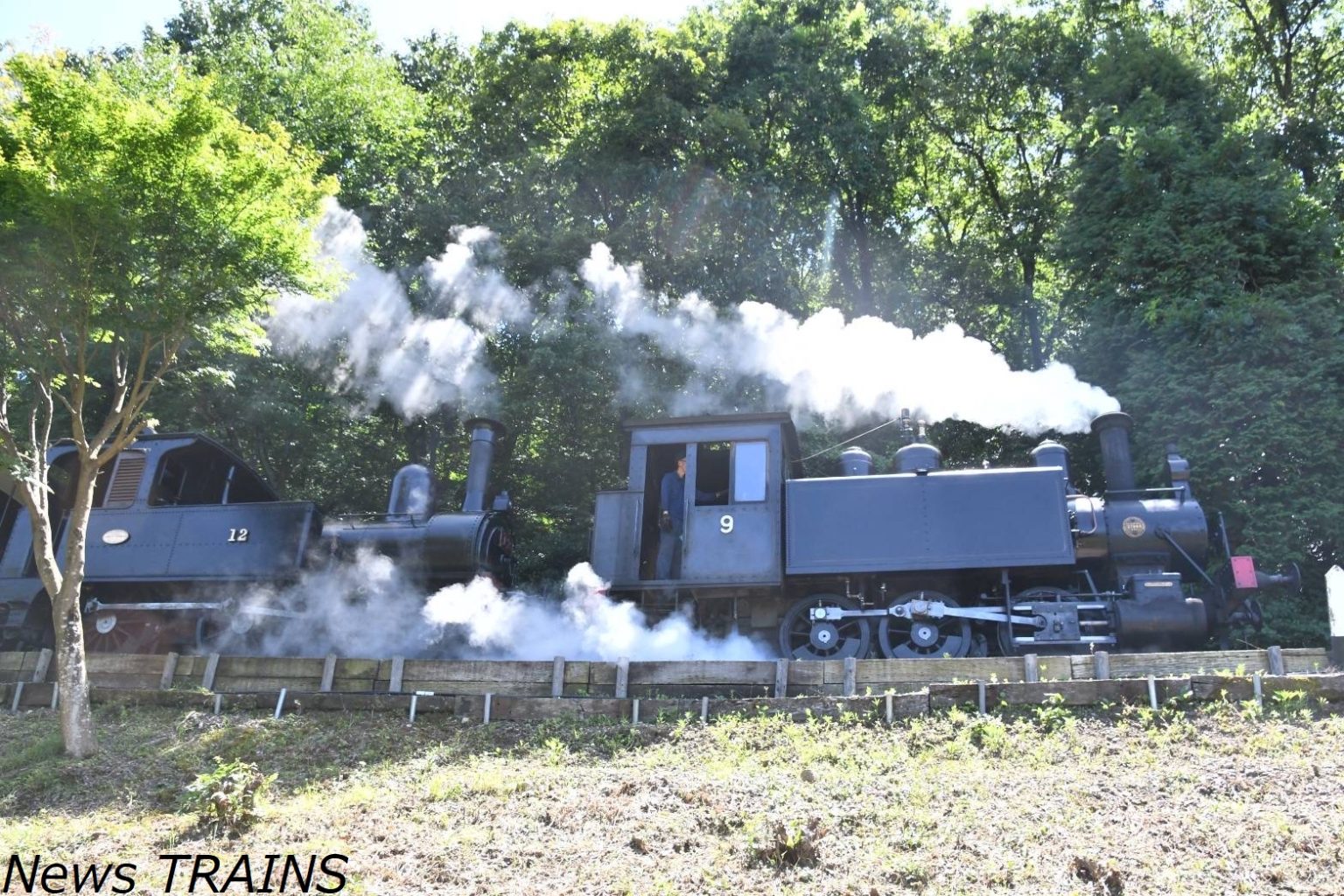 【名古屋鉄道】博物館明治村の「蒸気機関車9号」は運行休止を前に約7年ぶりに重連運転を実施 「蒸気機関車9号」は約2年間休止へ＜Photo ...